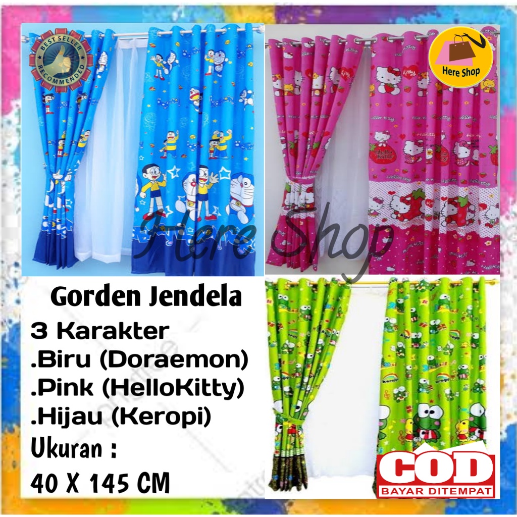 Jual Hordeng Jendela / Gorden Jendela Karakter ( di rekomendasikan agar memakai 2 pcs atau lebih ...