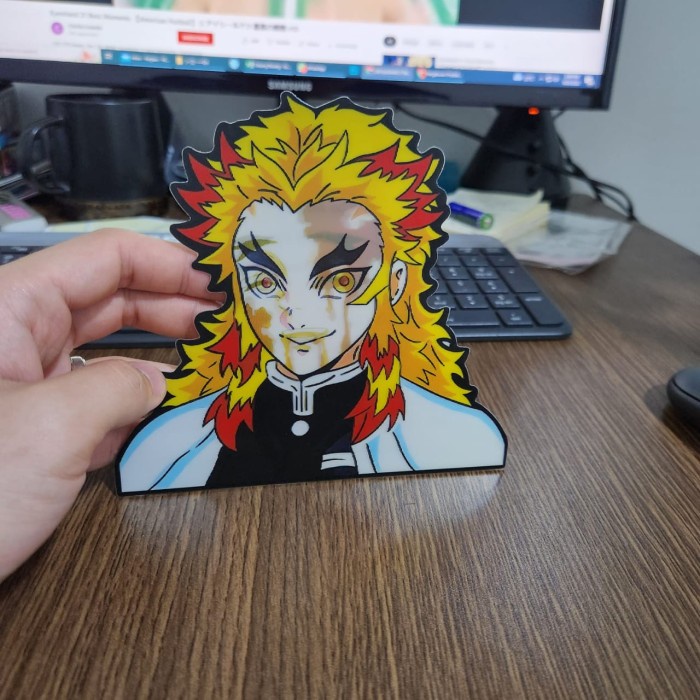Jual STIKER 3D MOTION LENTICULAR ANIME - D0011 - Demon Slayer - Rengoku ...