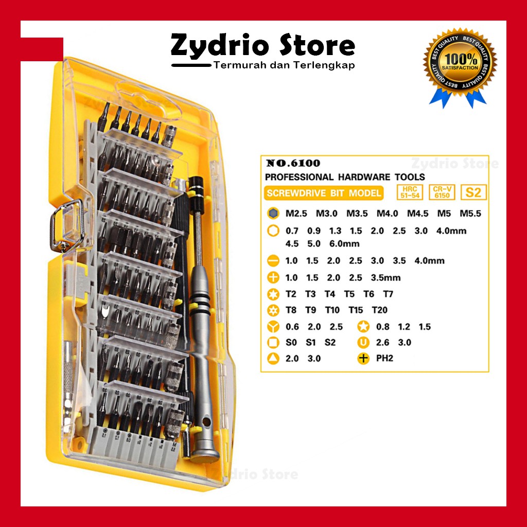 Jual 60 in 1 Obeng Set Screwdriver Tool Kit Computer Laptop T2 T3 M2,5 ...