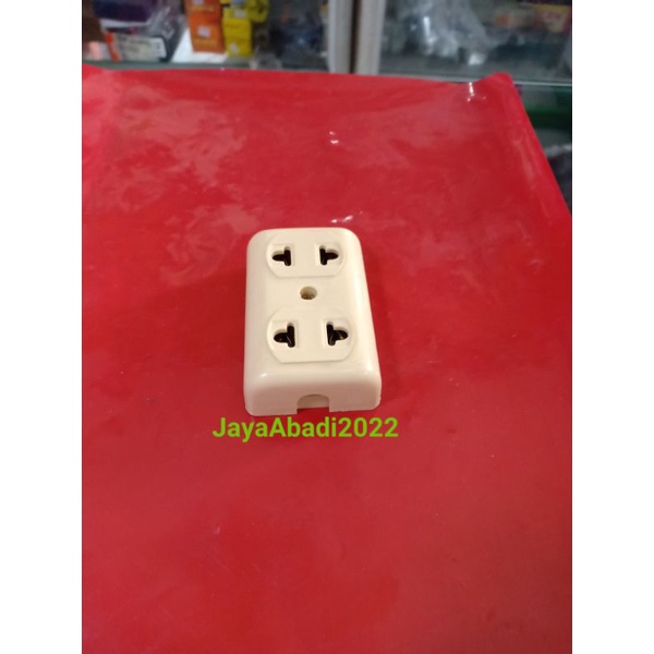 Jual STOP KONTAK DATAR / GEPENG COLOKAN TERMINAL 2 LUBANG RATA | Shopee ...