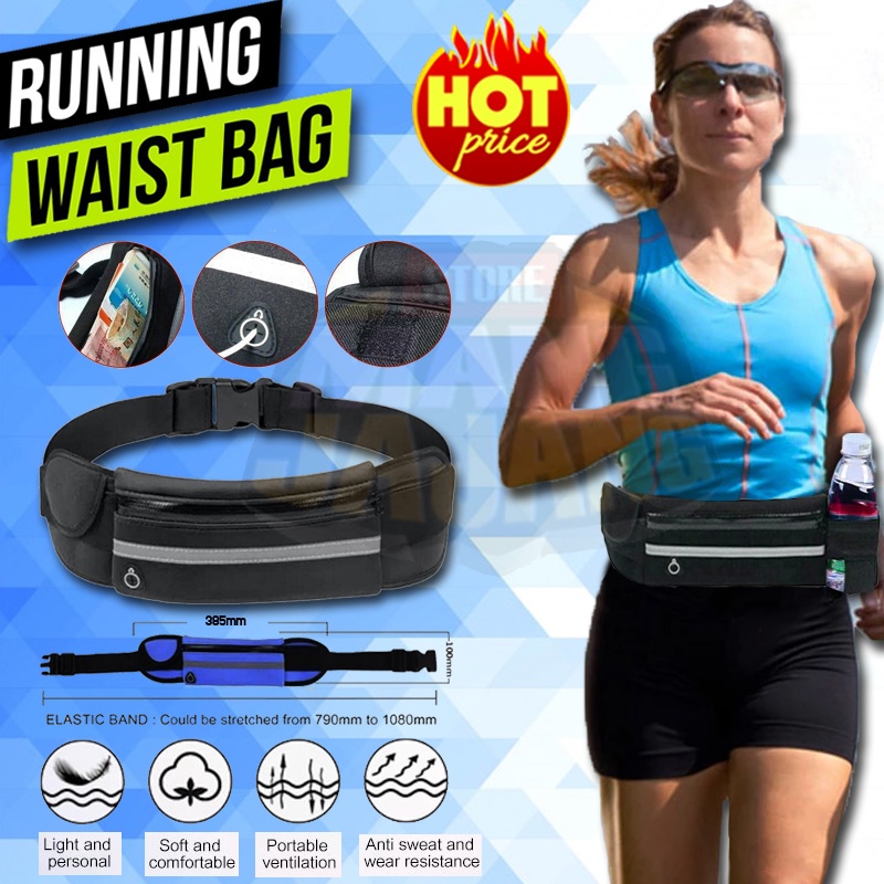 Jual Tas Pinggang Jogging Belt Sport Lari Running Pouch Botol Hp ...