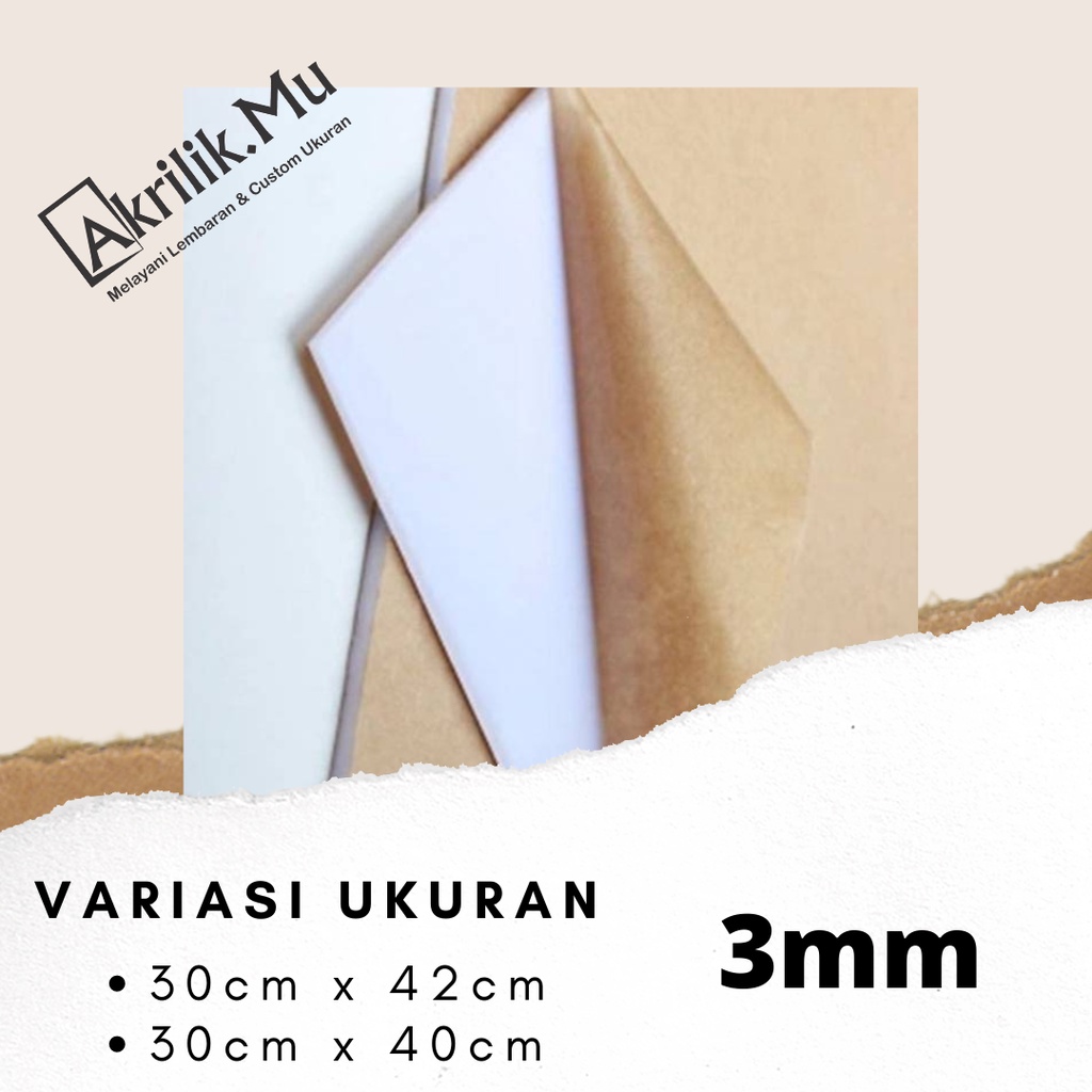 Jual Lembaran Akrilik Putih Susu A3 3mm, Acrylic Sheet White | Shopee ...