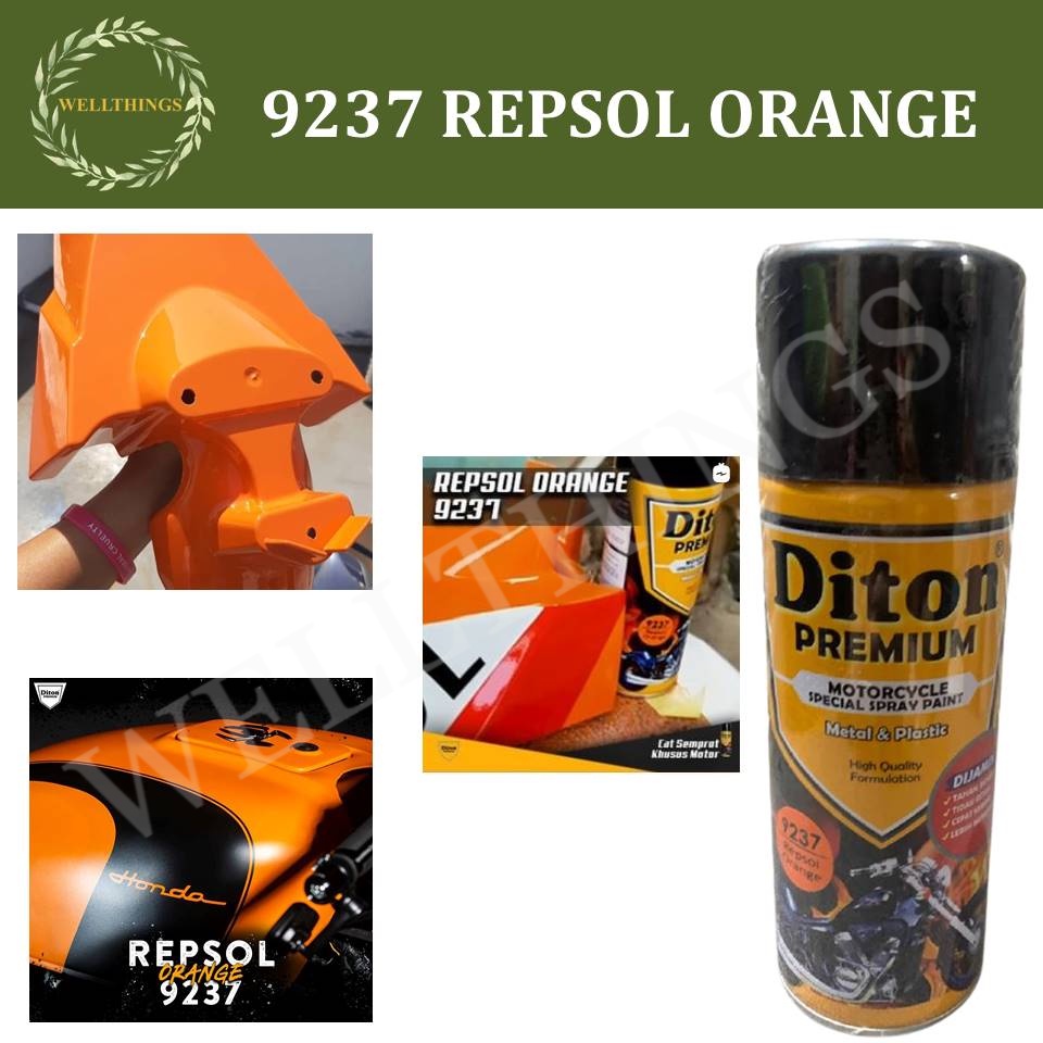 Jual Cat Pilox Diton Premium 9237 Repsol Orange Oren Oranye 400cc pilok ...