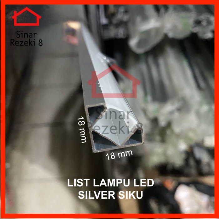 Jual List Lampu LED Strip Rumah 1M / Cover Aluminium Casing Lis Housing ...