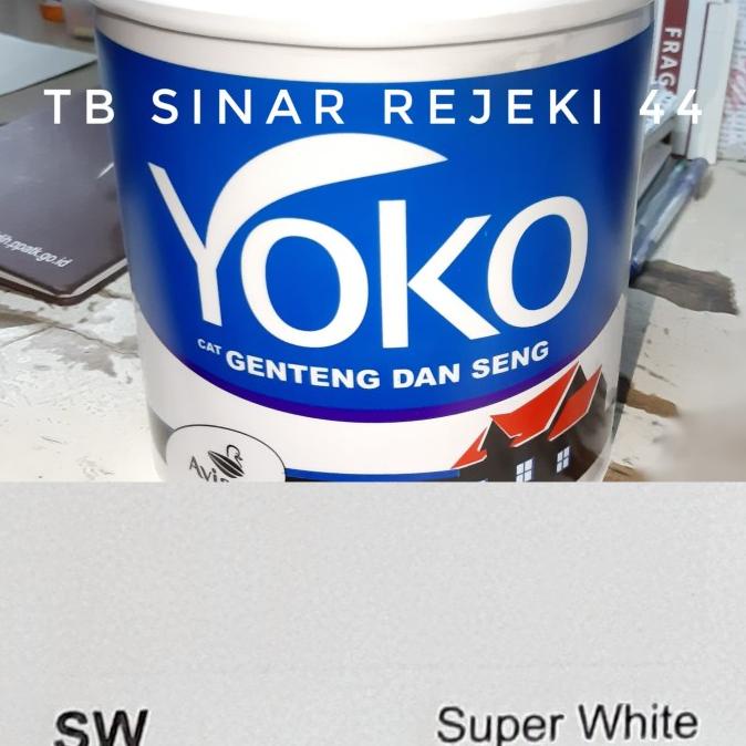 Jual YOKO ROOF PAINT Super WHITE Galon 4KG Cat Genteng Seng Asbes ...
