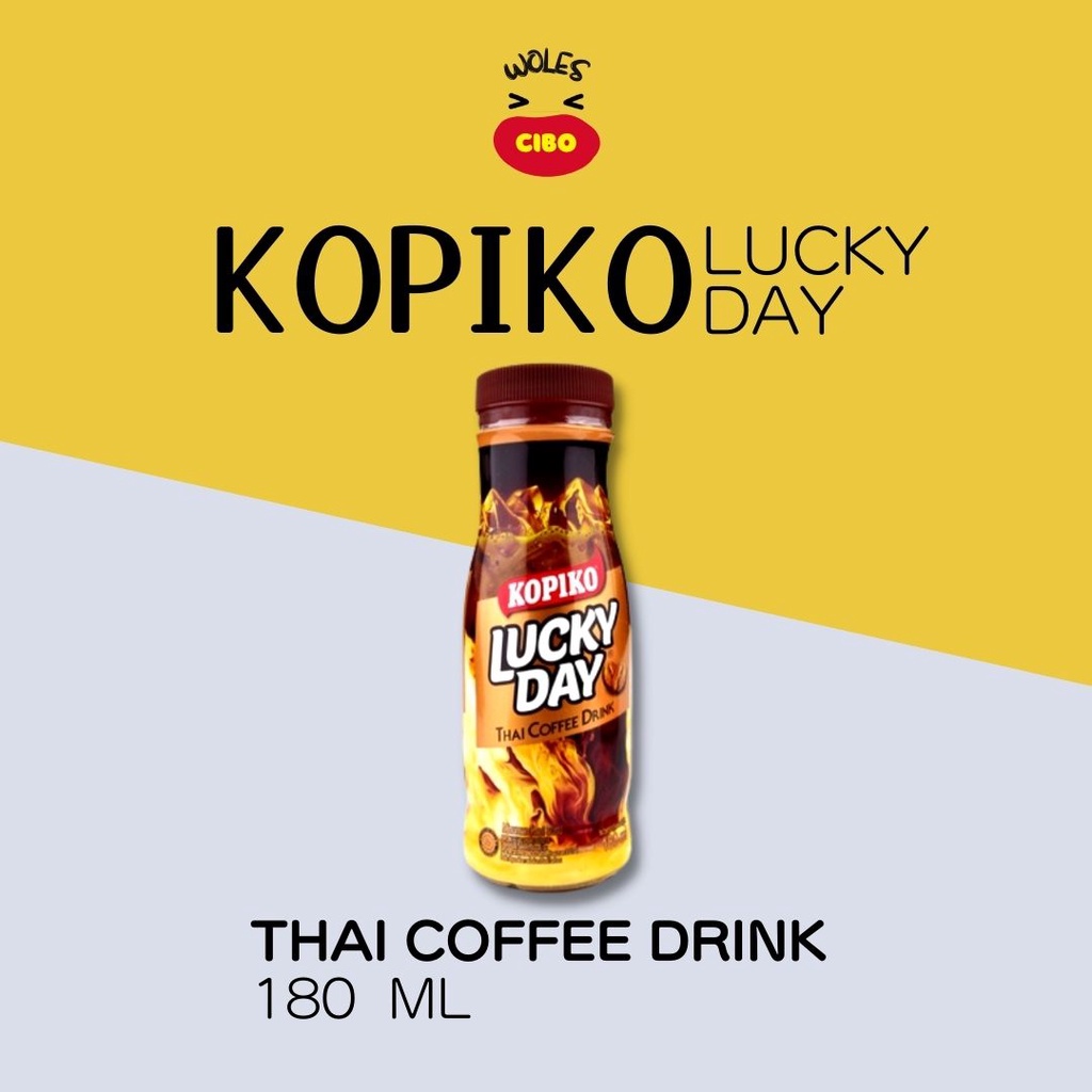 Jual Kopiko Lucky Day Minuman Kopi Thai Coffee Drink 180 ml | Shopee ...