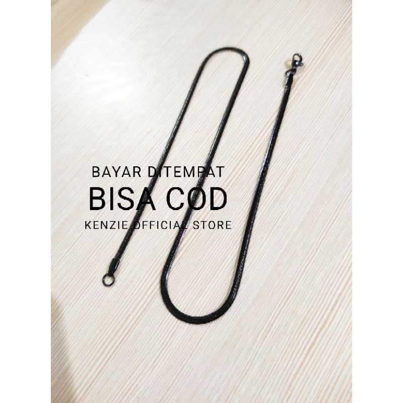 Jual KALUNG TITANIUM HITAM MODEL GEPENG PANJANG 45CM|50CM|60CM | Shopee ...