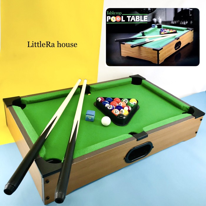 Jual Billiard Table Mini Bahan Kayu Meja Billiard Ukuran Kecil Satu Set Shopee Indonesia