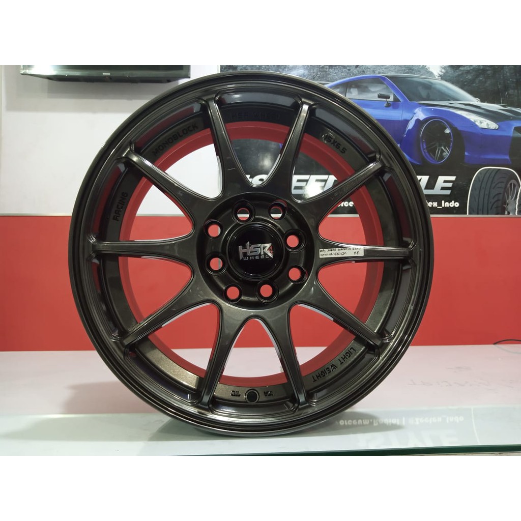 Jual Velg Mobil Ring 15 HSR Wheel INDY R15 Lebar Pelek 6,5 Lubang Baut 4 Pcd 4x100 & 4x114,3 ...