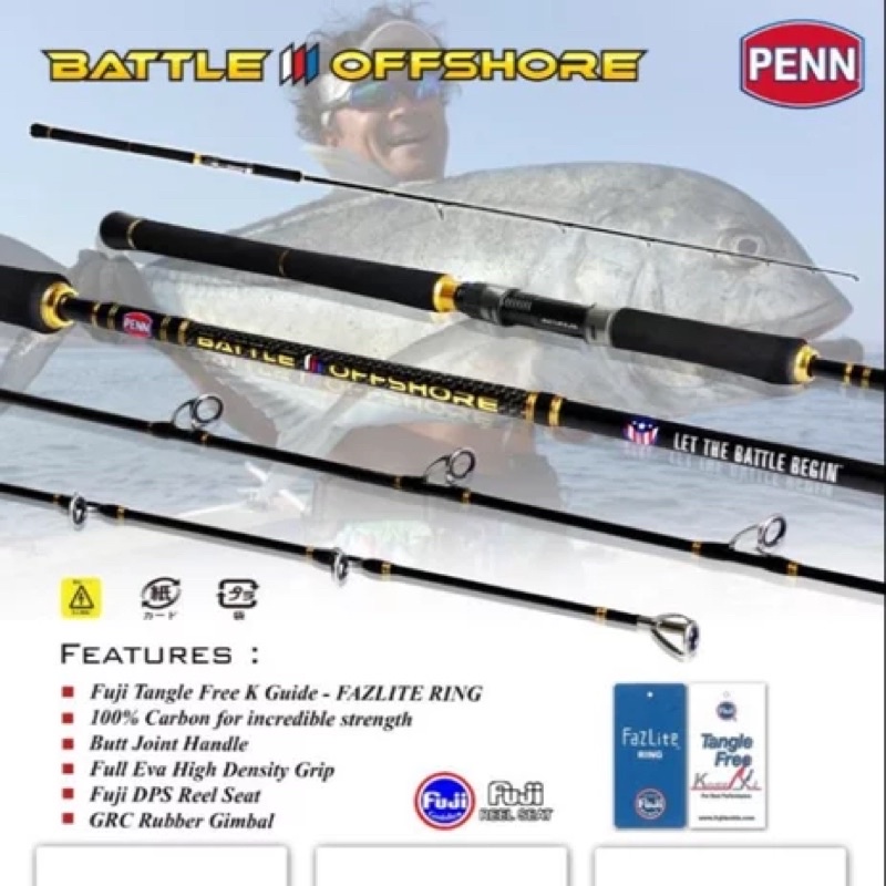 Jual ROD POPPING PENN BATTLE III OFFSHORE | Shopee Indonesia