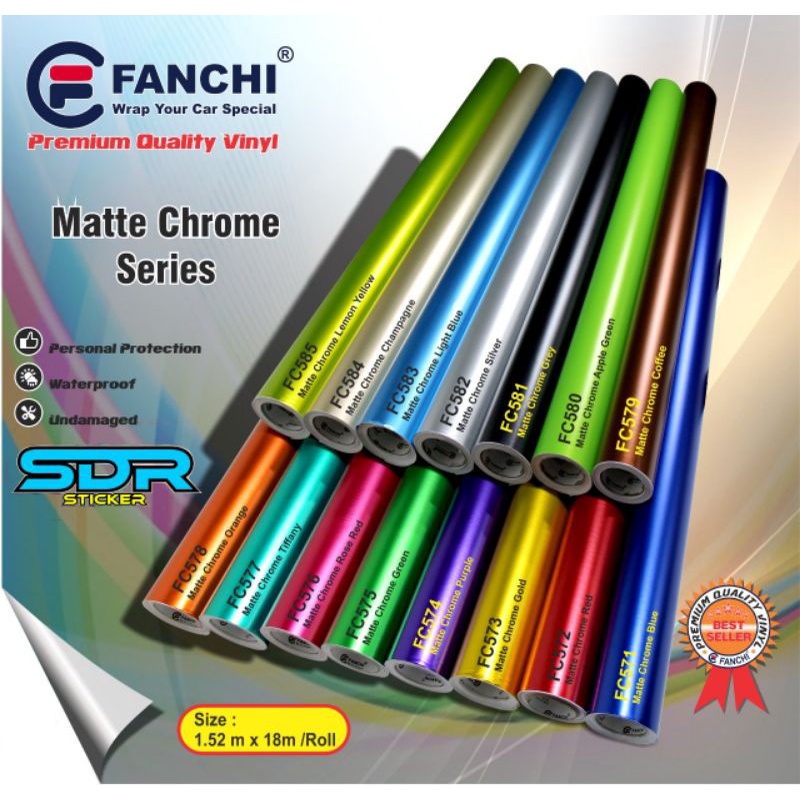 Jual Stiker skotlet motor/mobil Merk Fanchi matte ( doff ) [ per meter ...