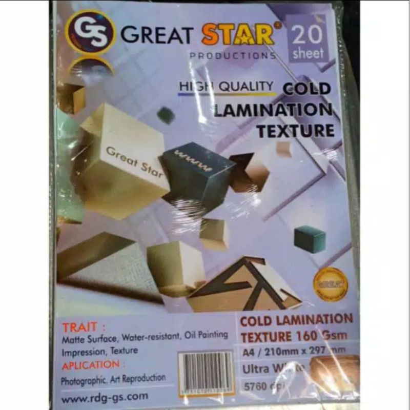 Jual LAMINASI DINGIN KANVAS/cold laminations texture BILIK great star ...
