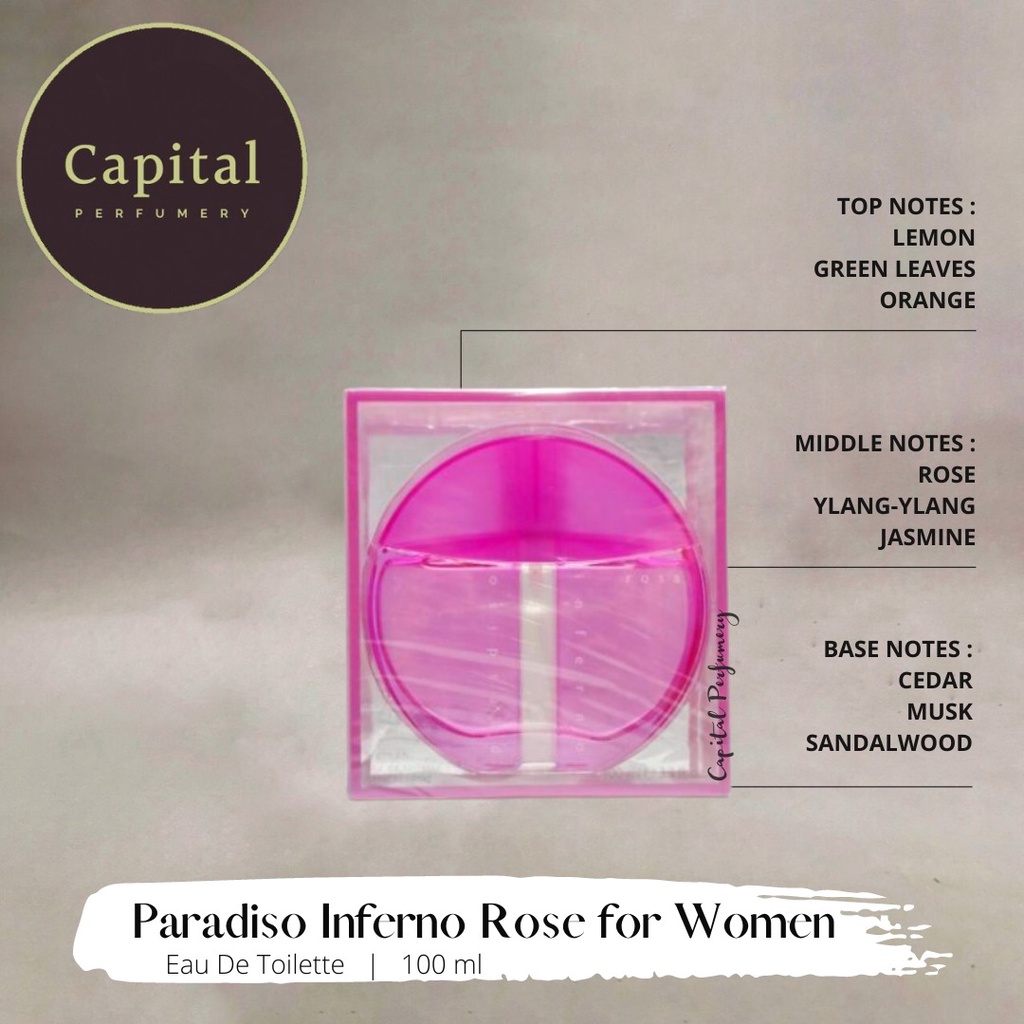 Jual Paradiso Inferno ROSA Pink For Women Edt 100 ml | Shopee Indonesia