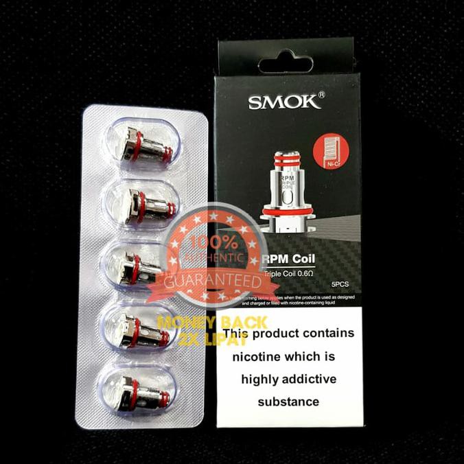 Jual Coil Smok RPM 0.6 OHM TRIPLE Authentic - ISI 5 Kode 1365 | Shopee ...