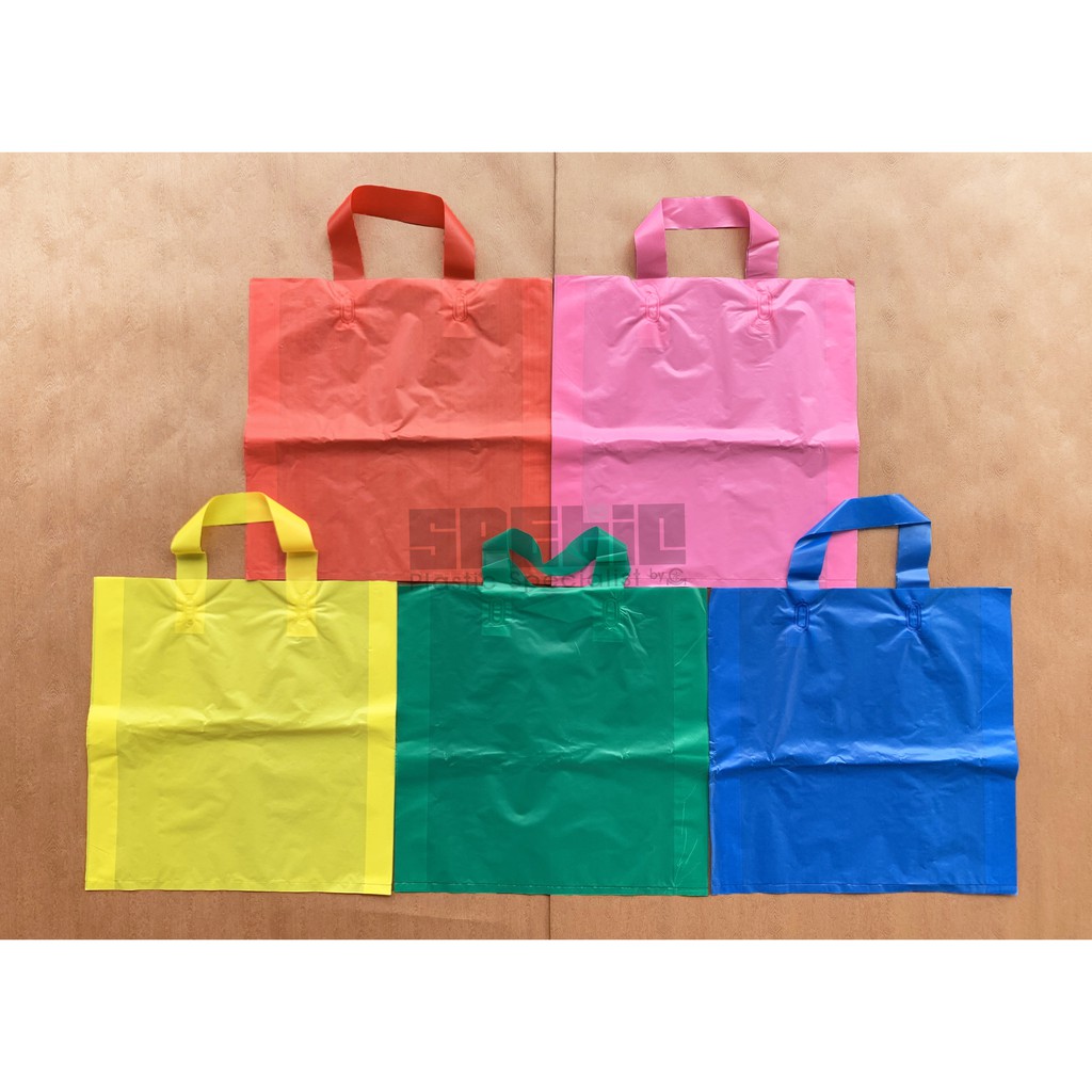 Jual HD Shopping Bag Warna 30x30 / Tas Plastik Warna Ukuran Besar ...