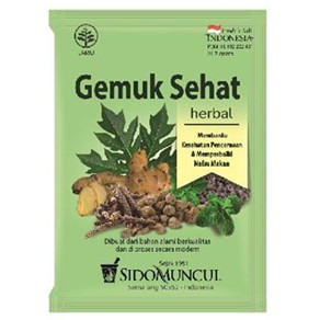 Jual SIDOMUNCUL JAMU GEMUK SEHAT (1 pack isi 10 sahset/jamu gemuk sehat ...