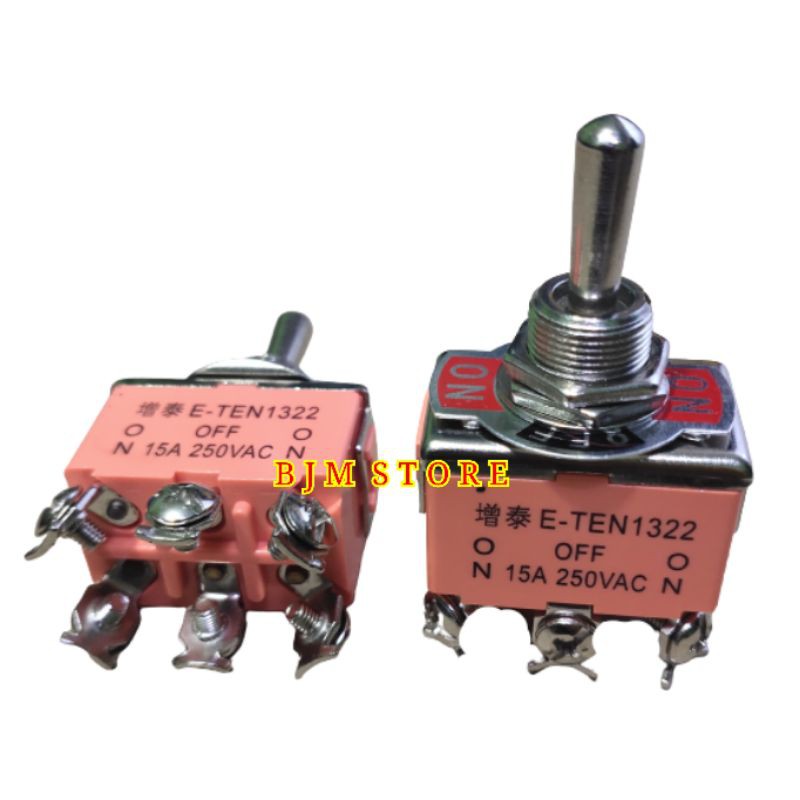 Jual SAKLAR - SWITCH TOGGLE 6PIN BESAR ON - OFF - ON - SWITCH TOGEL ...