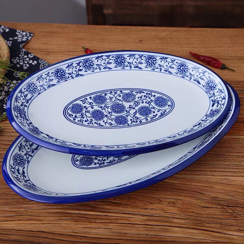 Jual BS526 Piring Oval Antik / Piring Keramik / Piring Saji Oval ...