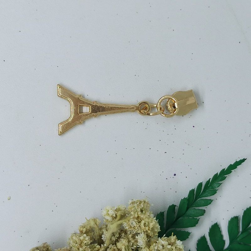 Jual Kepala resleting warna gold impor size 5 gigi plastik | Shopee ...