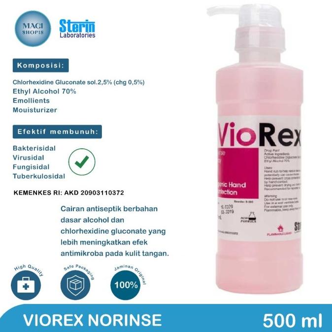 Jual Hand Sanitizer Steril Tahan lebih lama "VIOREX NORINSE" kemasan ...