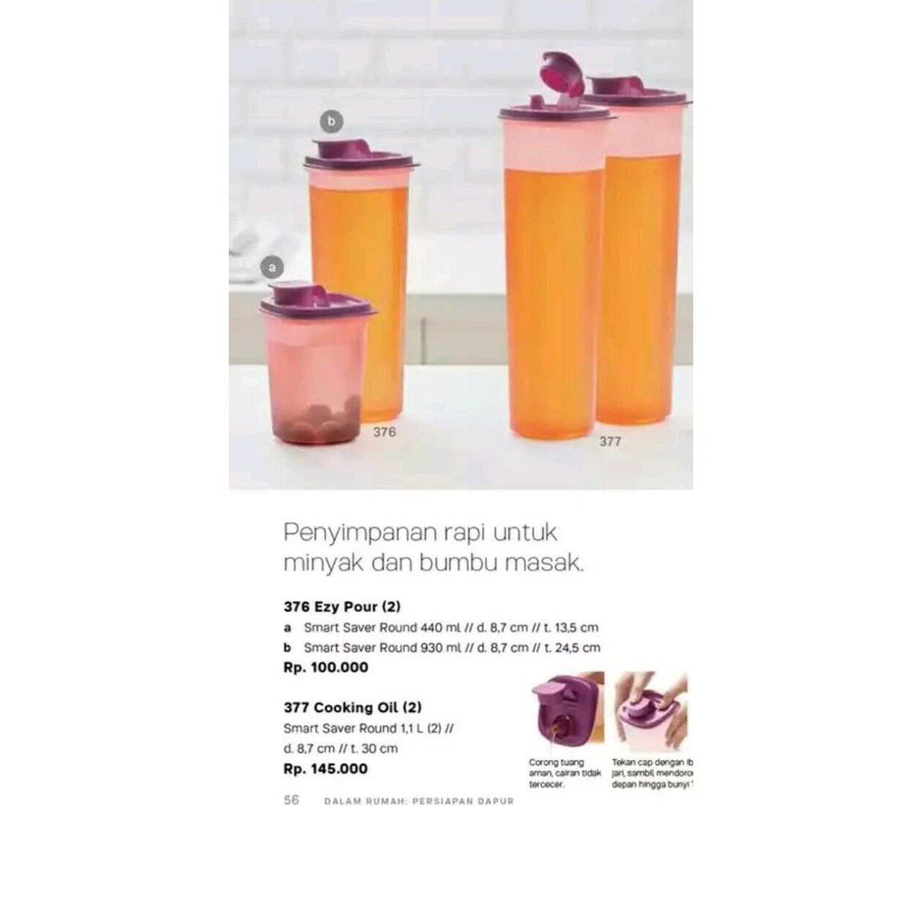 Jual Smart Saver Round / Cooking Oil Saver Set (3) Pcs Tupperware Ungu ...