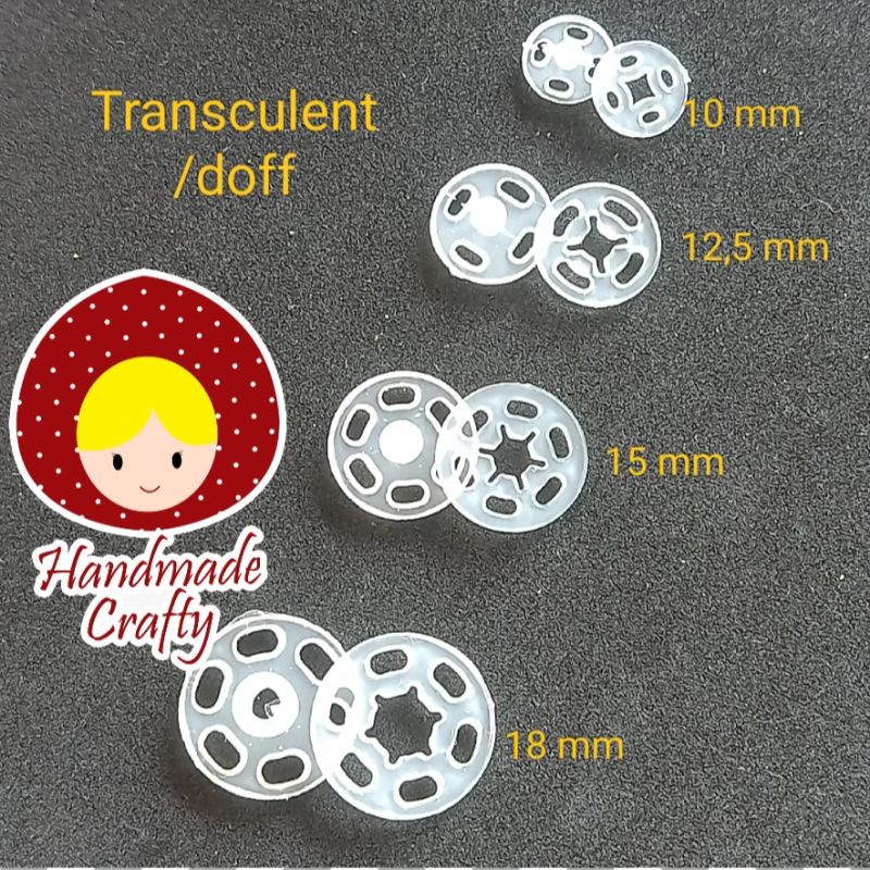 Jual 10 Pasang Kancing jepret plastik/kancing cetet plastik | Shopee ...