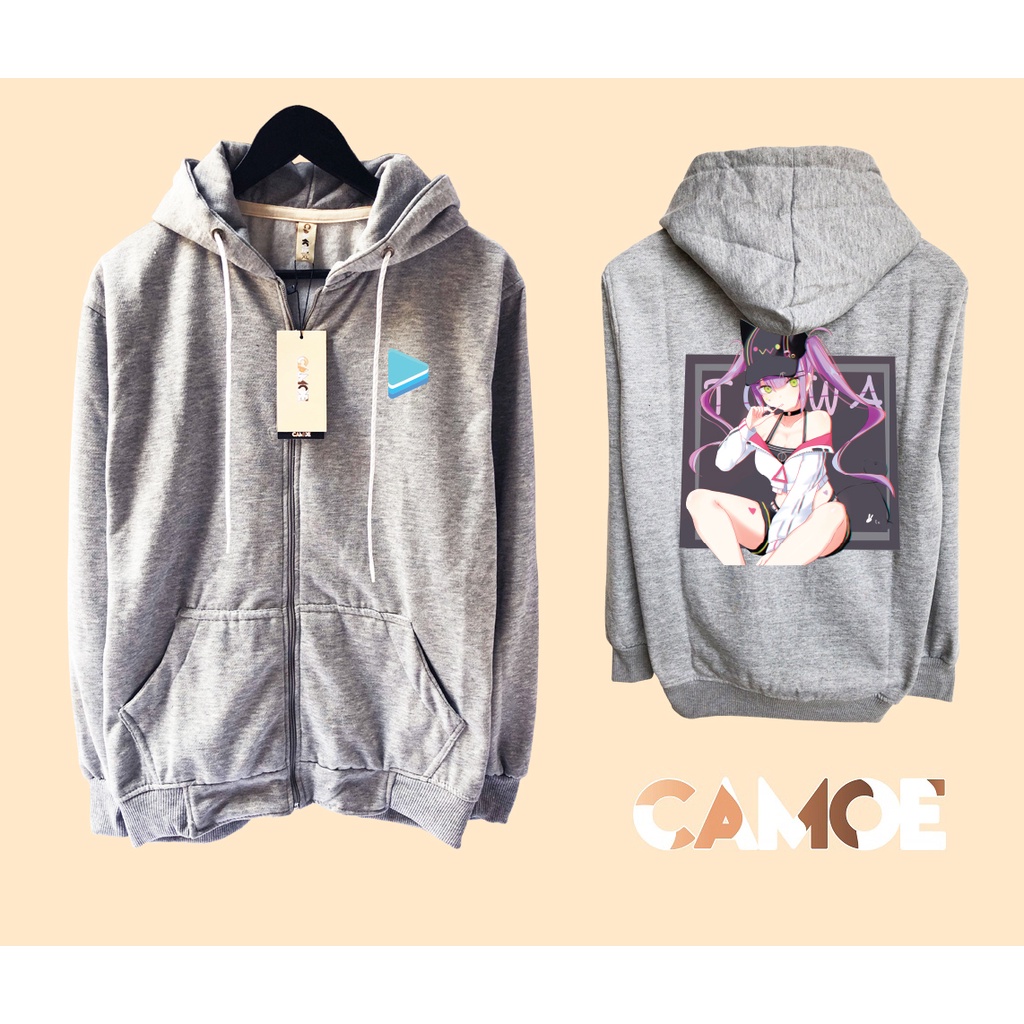 Jual Jaket Hoodie Zipper vTuber Hololive Tokoyami towa Anime | Shopee ...