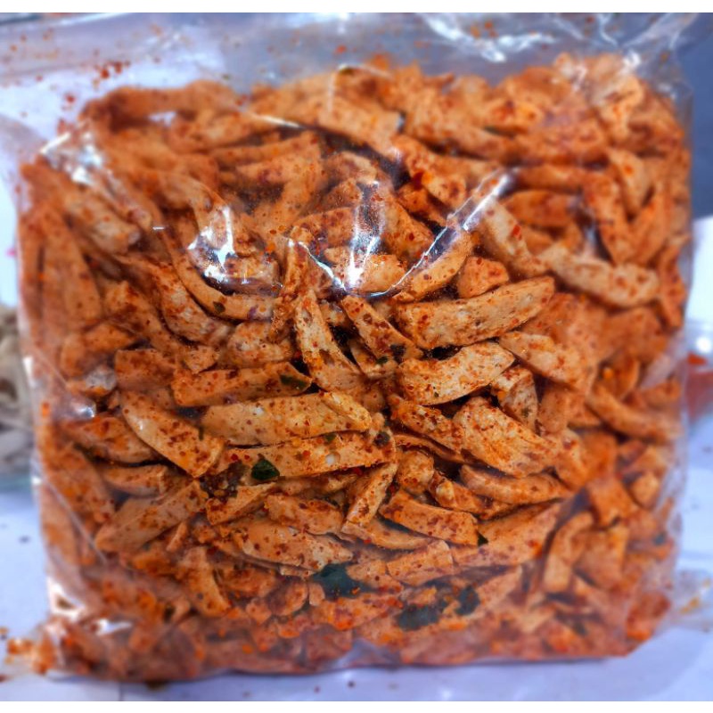 Jual Basreng pedas extra daun jeruk basreng sultan kemasan 250g/500g ...