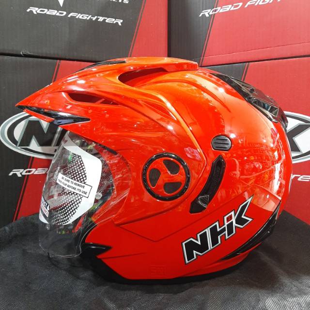 Jual HELM NHK AVIATOR SOLID FIRE RED / NHK AVIATOR MERAH | Shopee Indonesia