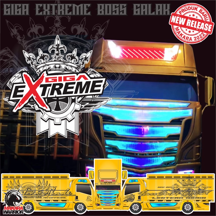 Jual Pola sticker miniatur truk mboys / truk oleng Giga Extreme ...