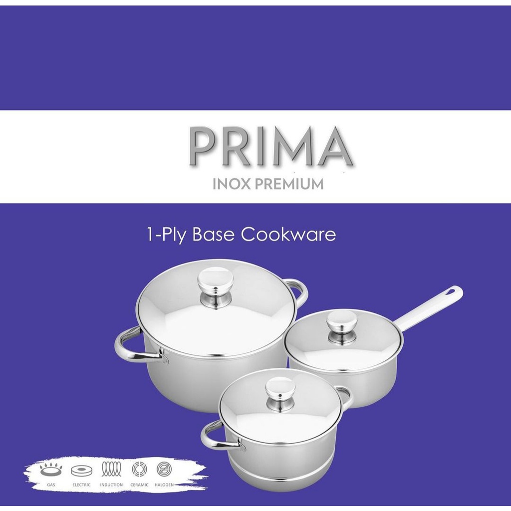 Jual Bima Prima Set 3 in 1 Saucepot Saucepan Langseng Panci Induksi ...