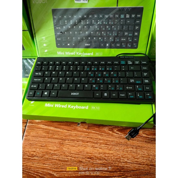 Jual ROBOT⚡ keyboard RK10 Mini USB Wired ultrathin Black | Shopee Indonesia