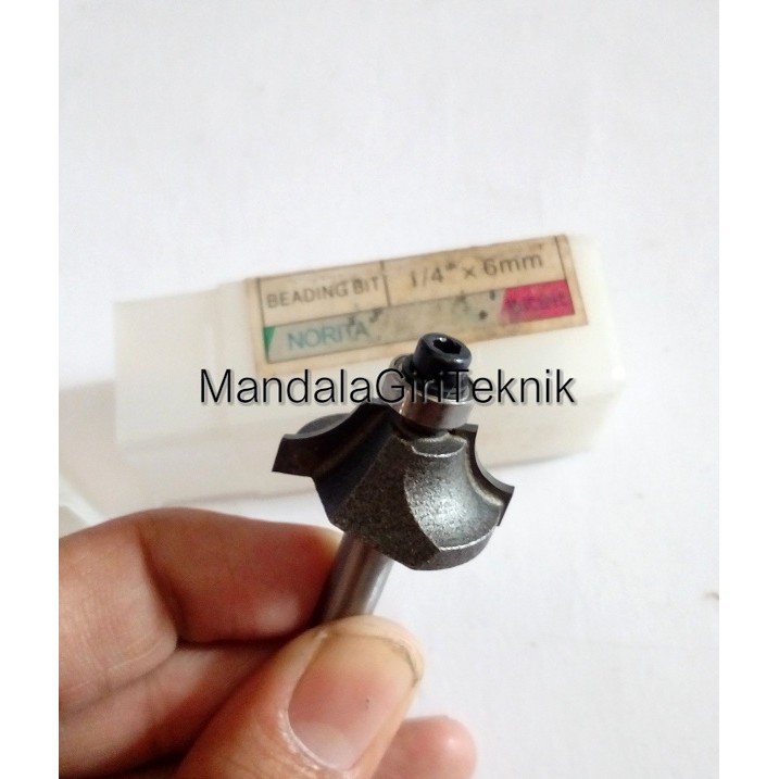Jual Router bit / Mata Profil / Beading Bit wood 1/4" x 6mm | Shopee ...