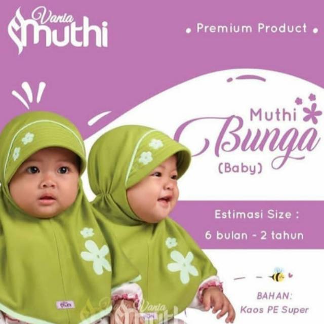 Jual Jilbab baby Lucu Muthi Bunga (6bln-2th) | Shopee Indonesia