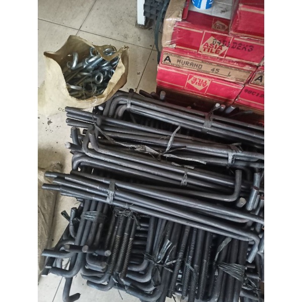 Jual besi angkur L 3/4inch x 60cm (m19mm x 60cm) /2 mur 1 ring (besi ...