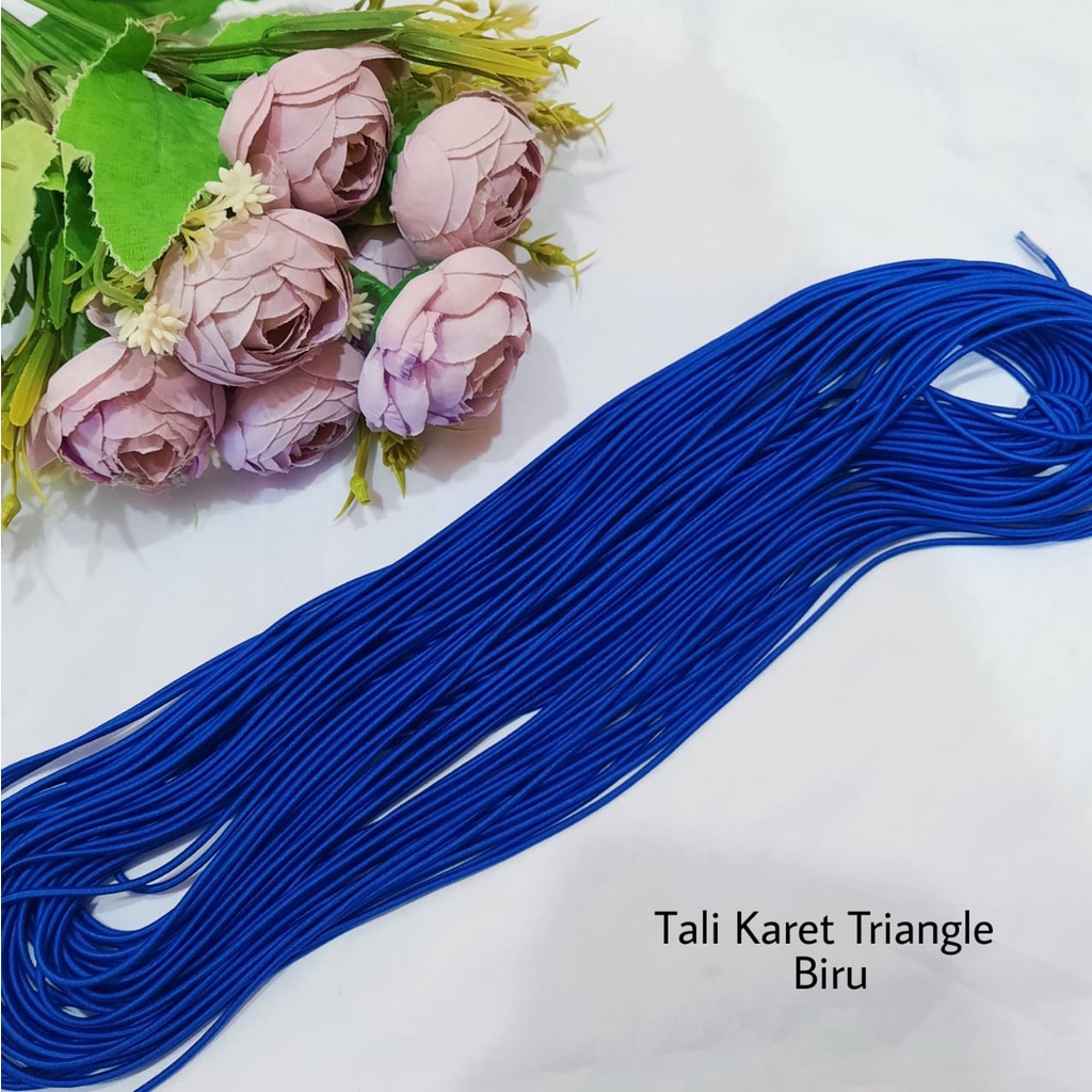 Jual TALI KARET TRIANGLE BIRU / ELASTIS FRAME TENDA IKAT RAMBUT TALI ...