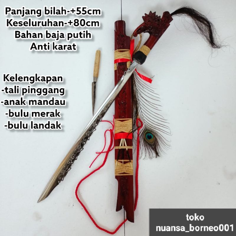 Jual mandau senjata pusaka khas suku adat dayak asli kalimantan bahan ...