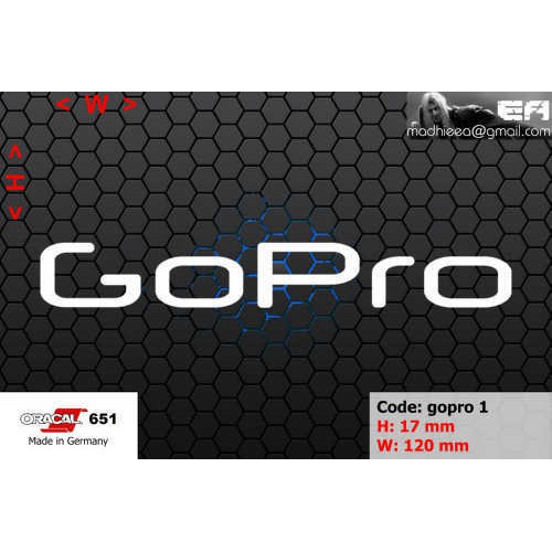 Jual ea cutting sticker / decal Code: gopro 1 ( sponsor logo ) | Shopee ...