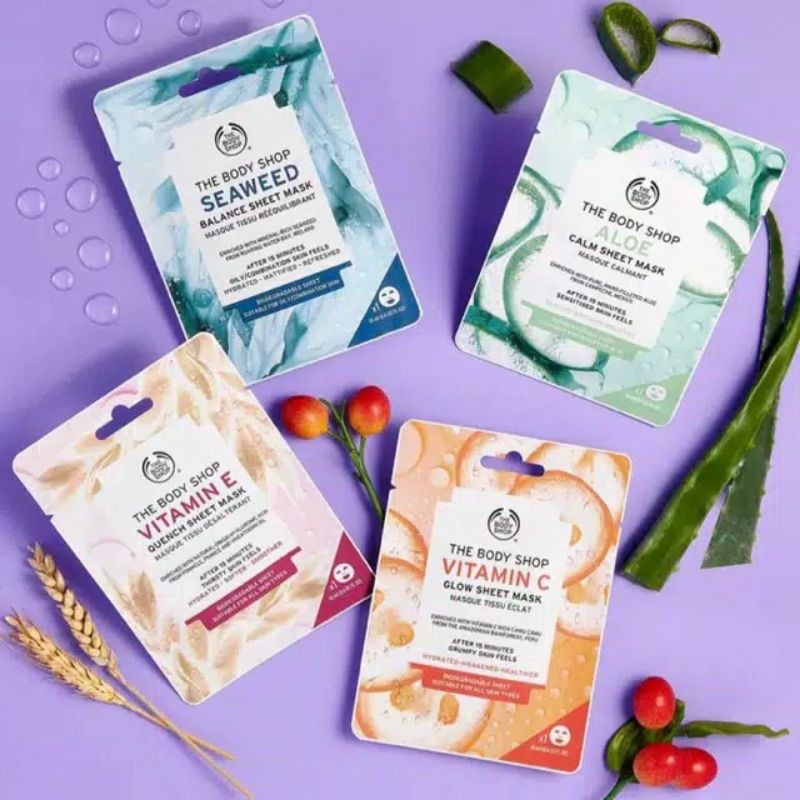 Jual The Body Shop Sheet Mask (Masker wajah lembaran) | Shopee Indonesia