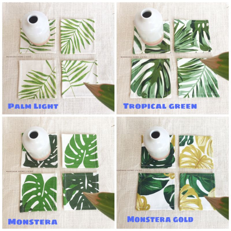 Jual Coaster Kain Part 1 / Tatakan Gelas Kain / Alas Gelas / Tatakan ...