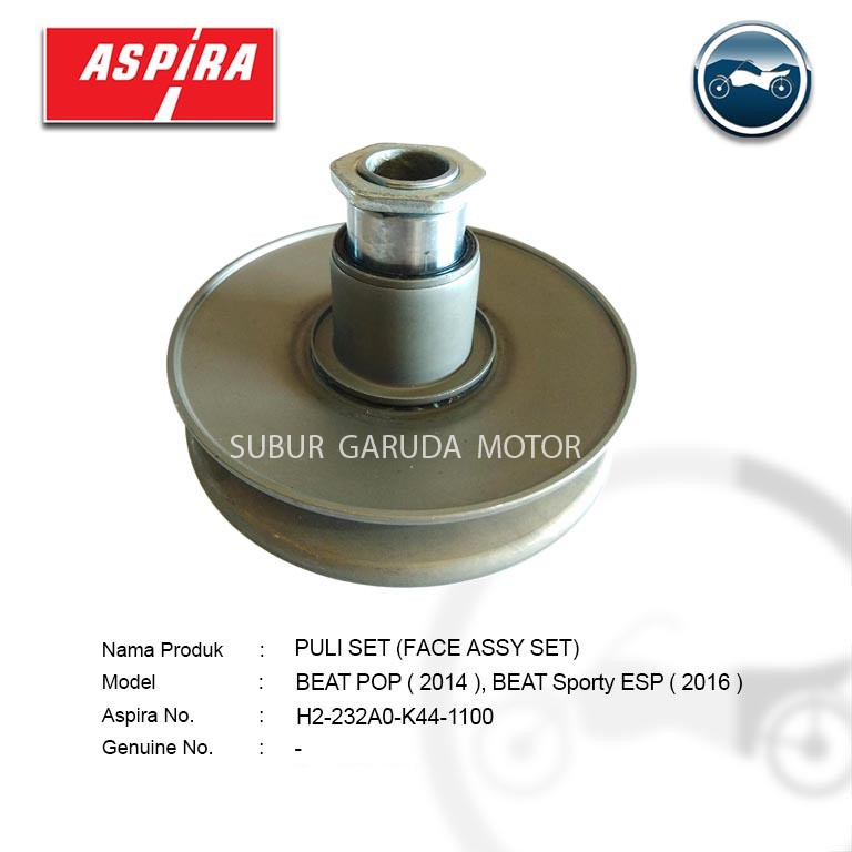 Jual PULLY ONLY BEAT POP SCOOPY ESP TIPE K44 SET MERK ASPIRA KUALITAS ...