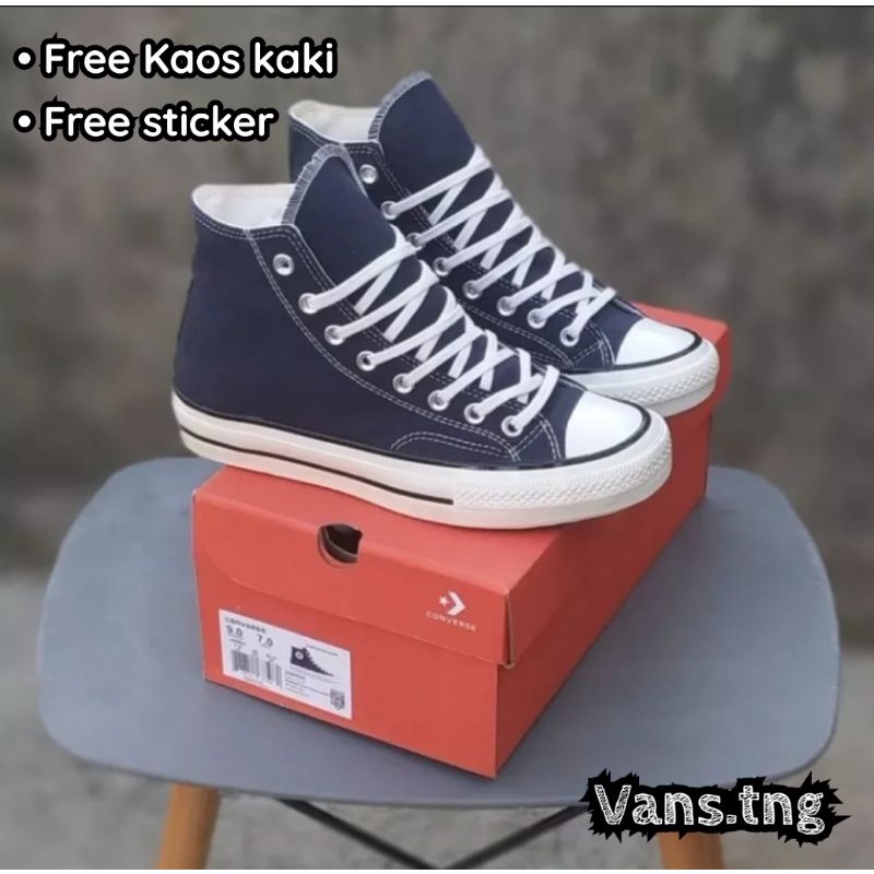 Jual Sepatu Converse hight navy Obsidian Premium /Converse 70s Hight ...