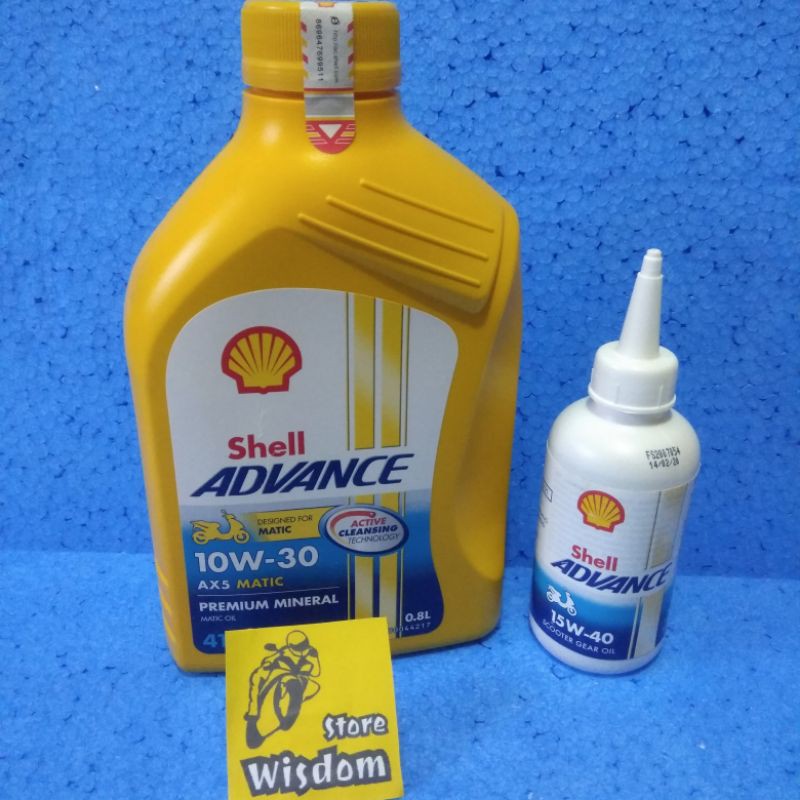 Jual Oli Mesin Shell AX5 Matic 0.8L ORIGINAL Beat Vario Mio J Soul GT ...
