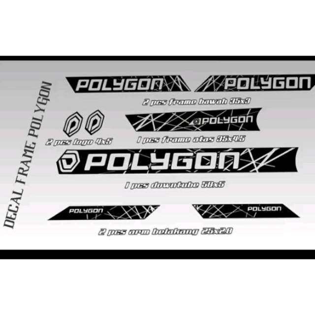 Jual DECAL STICKER FRAME POLYGON CUSTOM CUTTING | Shopee Indonesia