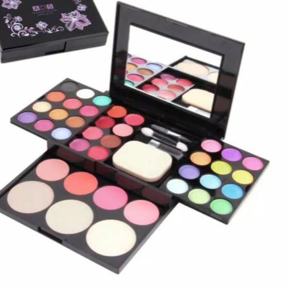 Jual 경 MAKE-UP SET ADS PALLETE EYESHADOW LIPSTICK BLUSH Flash Sale ...