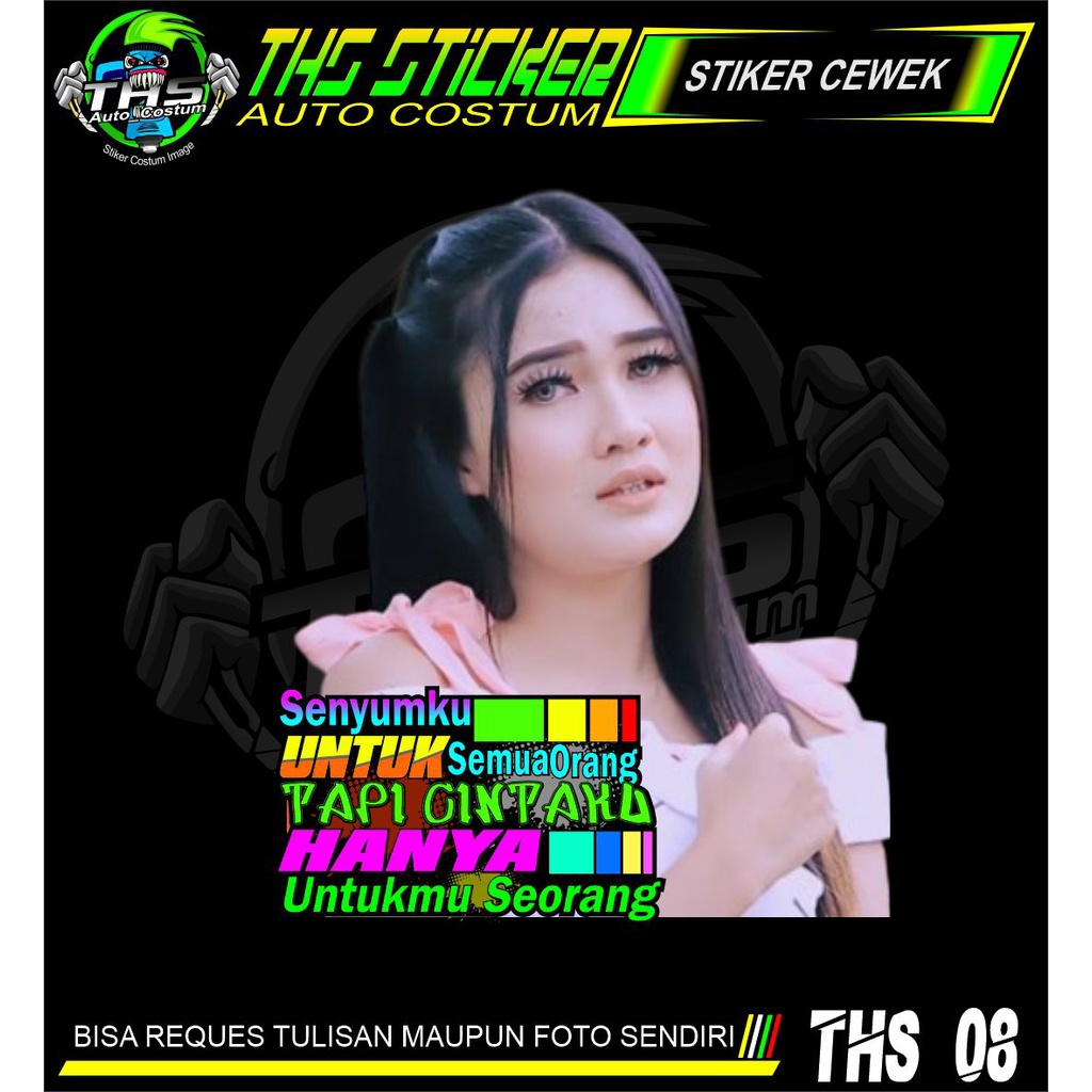 Jual Stiker Cewek Cantik Vector Bisa Request Custom Sticker Variasi ...