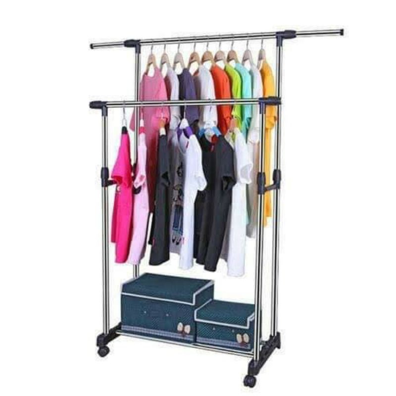Jual STAN HANGER DOBLE POLE / GANTUNGAN BAJU DUA SISI TIANG | Shopee ...