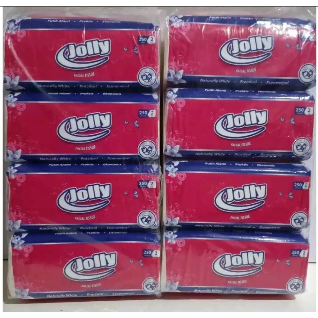 Jual tisu jolly 250 sheet 2 ply Paket 4 pcs tissu tissue termurah promo ...