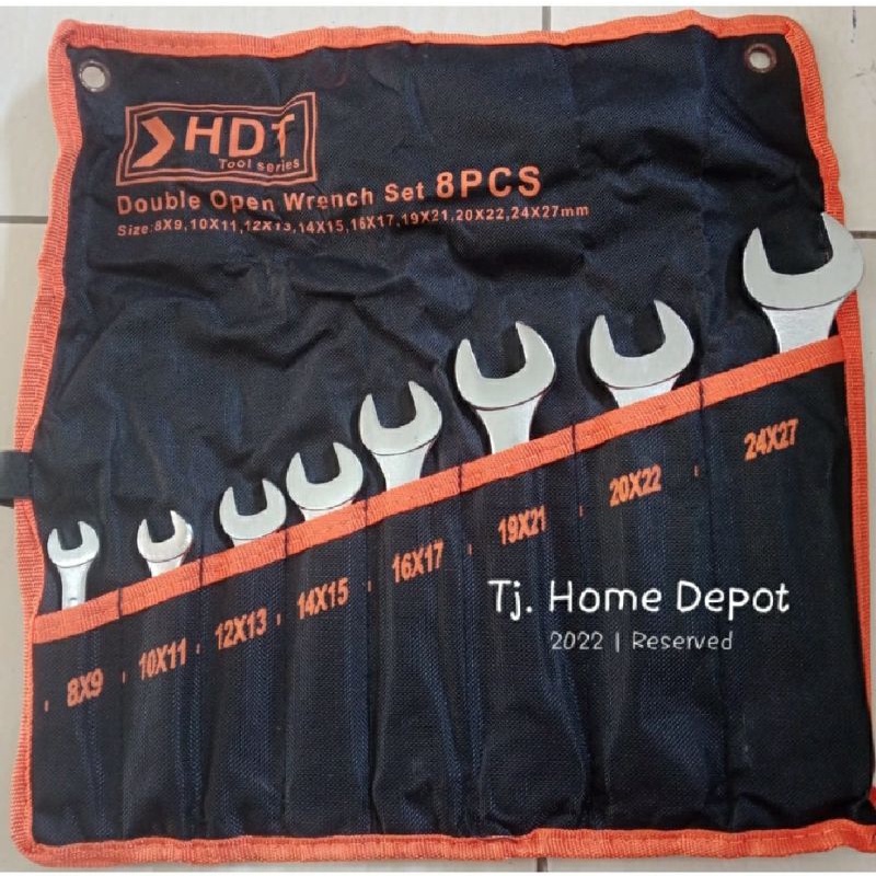 Jual Kunci Pas Set 8 pcs HDT Tool Series Double Open End Wrench Set | Shopee Indonesia