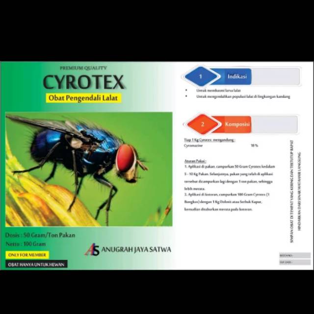 Jual 100 Gram Cyrotex Obat Pengendali Lalat | Shopee Indonesia